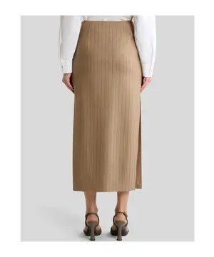 Etro Wool Jacquard Midi Skirt With Striped Pattern
