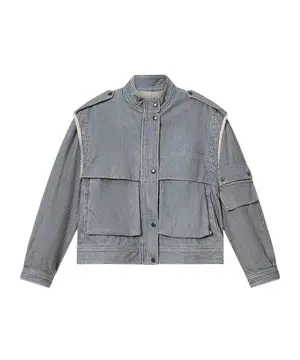 Isabel Marant Étoile Edany Striped Twill Jacket - Blue-white