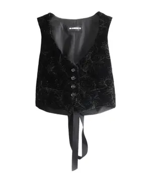 ANN DEMEULEMEESTER V-neck Vest With Button-front Closure And Tie Detail
