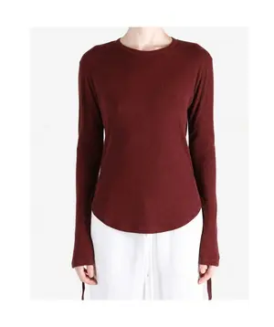 ANN DEMEULEMEESTER Ruched Cropped Long-sleeve Top