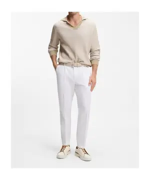 Hugo Boss Gary Trainers With Canvas Uppers And Leather Trims