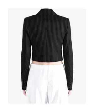ANN DEMEULEMEESTER Cropped Pinstripe Blazer