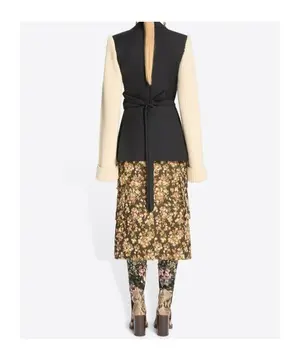 Dries Van Noten Knitted Sleeves Wool Blazer