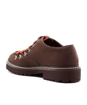DOUCAL'S Suede Lace-up Shoes With Orange Laces