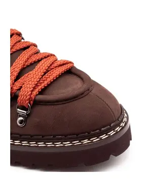 DOUCAL'S Suede Lace-up Shoes With Orange Laces