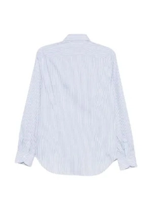 Canali Vertical-stripe Long-sleeve Shirt