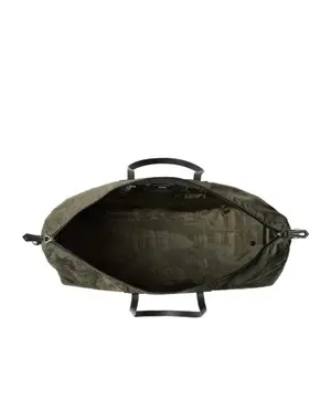 Fendi Duffle Gray Patchwork Nylon Duffle Bag