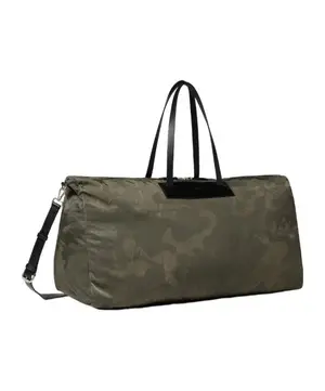 Fendi Duffle Gray Patchwork Nylon Duffle Bag