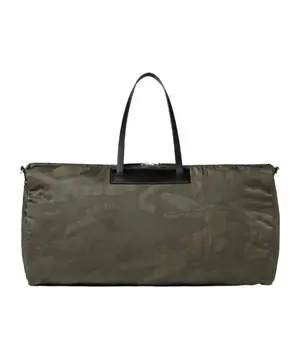 Fendi Duffle Gray Patchwork Nylon Duffle Bag