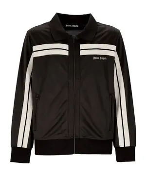 Palm Angels Long-sleeve Zip-up Jacket With Stripe Detail