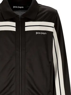 Palm Angels Long-sleeve Zip-up Jacket With Stripe Detail