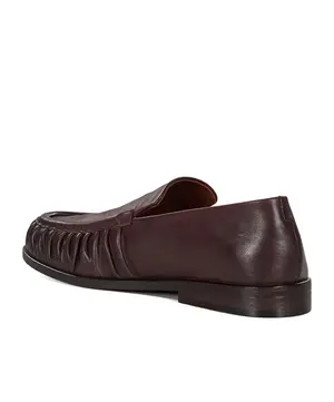 Marsèll Round-toe Gathered Leather Loafers