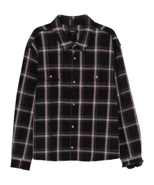 PURPLE BRAND Long-sleeve Plaid Shirt - Dark Blue