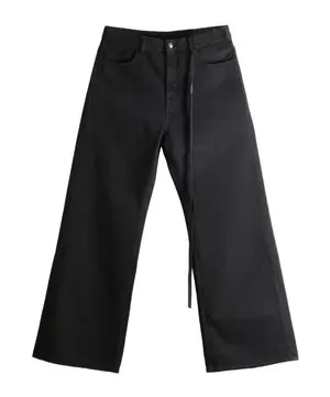 ANN DEMEULEMEESTER Relaxed Flared Trousers With Drawstring Embellishment