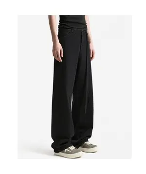 ANN DEMEULEMEESTER Relaxed Flared Trousers With Drawstring Embellishment