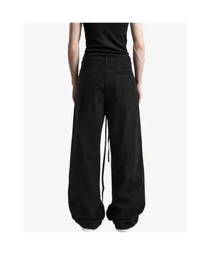 ANN DEMEULEMEESTER Relaxed Flared Trousers With Drawstring Embellishment