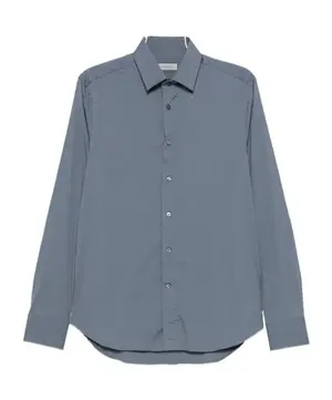 Canali Button-down Long-sleeve Shirt - Blue