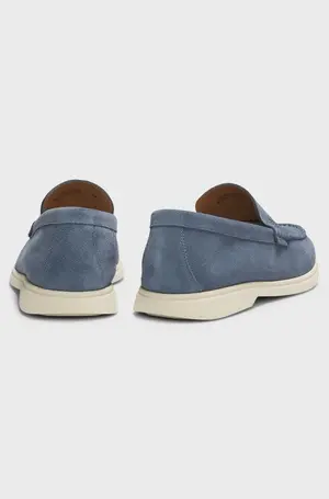 Hugo Boss Suede Loafers With Embossed Logo