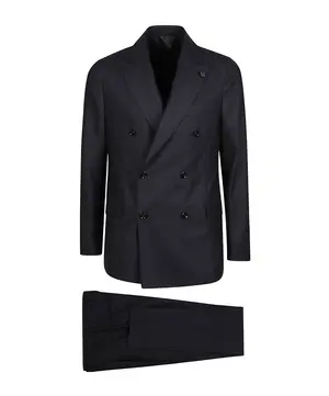 LARDINI Two-piece Double-breasted Suit - Blue