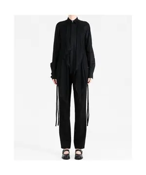 ANN DEMEULEMEESTER Deconstructed Lace Trim Shirt