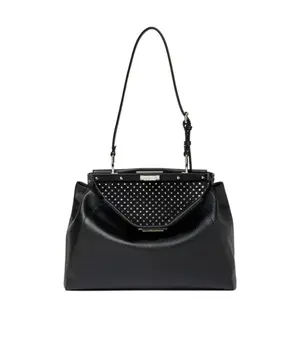 Fendi My Peekaboo Medium Leather Bag Embroidered With Mirrors