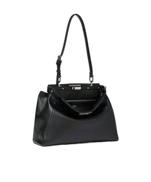 Fendi My Peekaboo Medium Leather Bag Embroidered With Mirrors