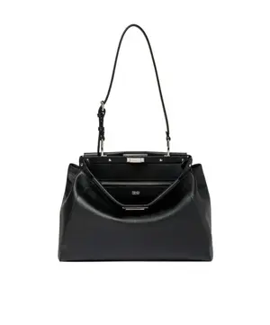 Fendi My Peekaboo Medium Leather Bag Embroidered With Mirrors