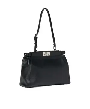 Fendi My Peekaboo Medium Leather Bag Embroidered With Mirrors