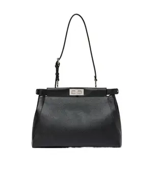 Fendi My Peekaboo Medium Leather Bag Embroidered With Mirrors