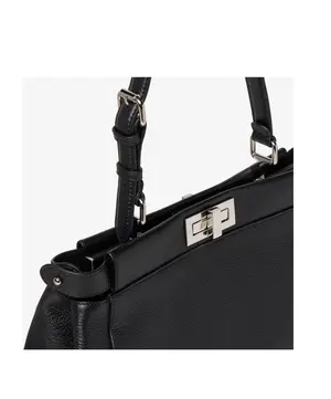 Fendi My Peekaboo Medium Leather Bag Embroidered With Mirrors