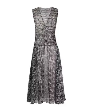 Fendi Sleeveless Printed Georgette Maxi Dress