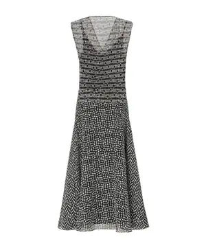 Fendi Sleeveless Printed Georgette Maxi Dress