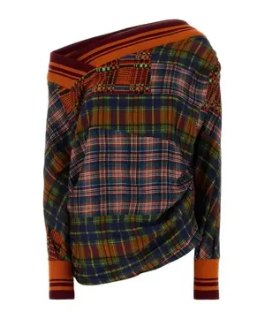 Dries Van Noten Checked Knit Top