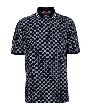 Gucci Allover Monogram Shortsleeve Polo Shirt