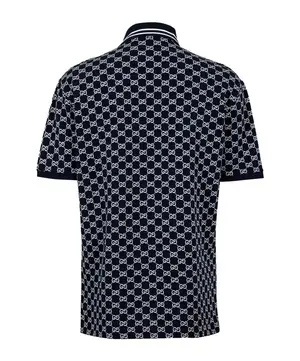 Gucci Allover Monogram Shortsleeve Polo Shirt