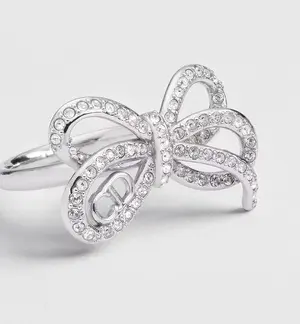Dior Infinity Bow Ring With Crystals