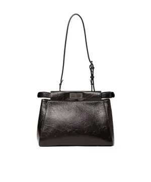 Fendi My Peekaboo Small Crackled Leather Bag