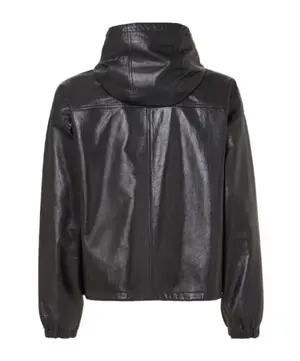 Fendi Nappa Leather Blouson With Drawstring Hood