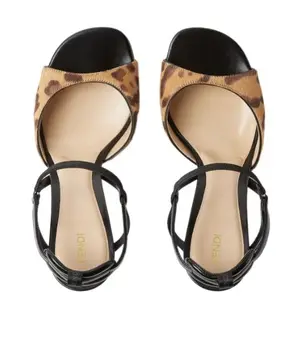 Fendi Very Colibri Jaguar-print High-heeled Sandals