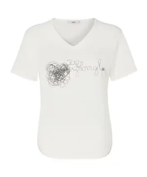 Fendi Ivory Jersey T-shirt With Groviglio Print