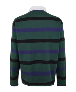 Prada Multicolourstripe Longsleeve Rugby Polo Shirt