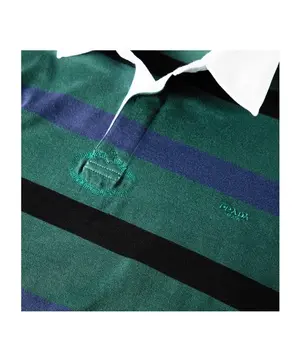 Prada Multicolourstripe Longsleeve Rugby Polo Shirt