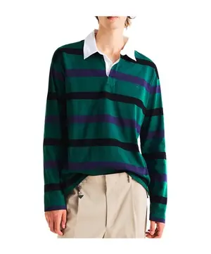 Prada Multicolourstripe Longsleeve Rugby Polo Shirt