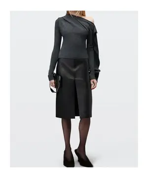 Alexander Wang Asymmetric Drape Long Sleeve Top