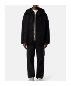Stone Island Hooded Jacket With Anti-drop Finish