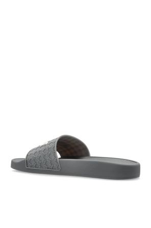 Amiri Logo Pool Slides - Grey