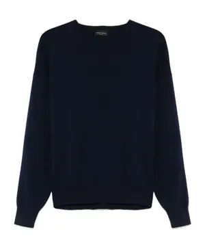 ROBERTO COLLINA Crew Neck Long Sleeve Sweater - Black