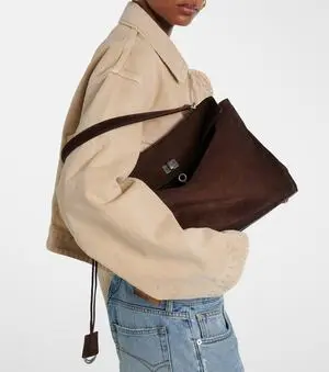 Balenciaga Medium Suede Shoulder Bag