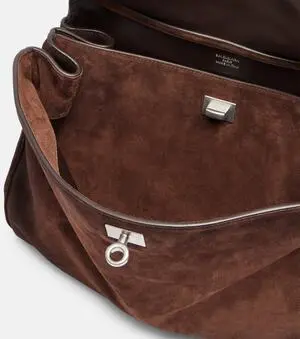 Balenciaga Medium Suede Shoulder Bag