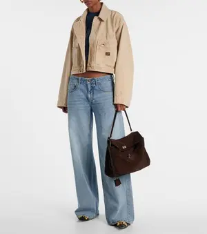 Balenciaga Medium Suede Shoulder Bag